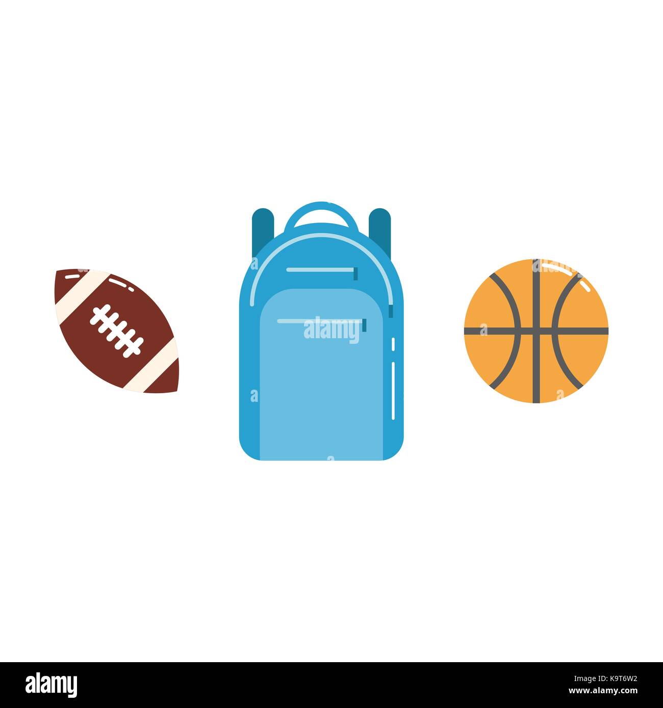 illustration of icons set for school and office work Stock Vector Image ...