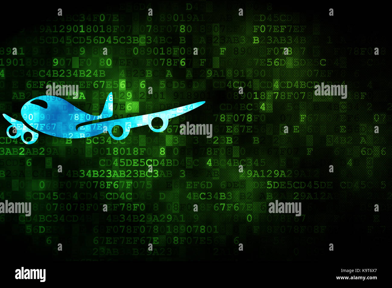 Tourism concept: Airplane on digital background Stock Photo - Alamy
