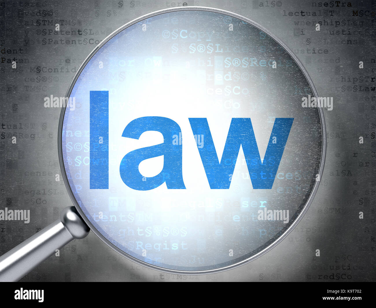 Law concept: Law with optical glass Stock Photo - Alamy