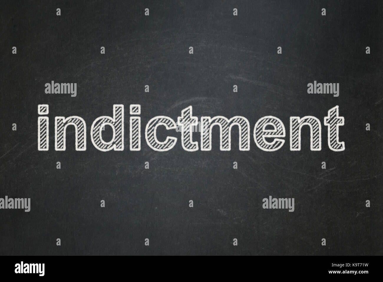 Law concept: Indictment on chalkboard background Stock Photo - Alamy