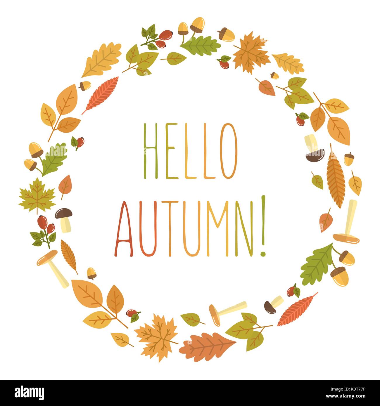 vector illustration of the Autumn. Autumn season theme Stock Vector ...