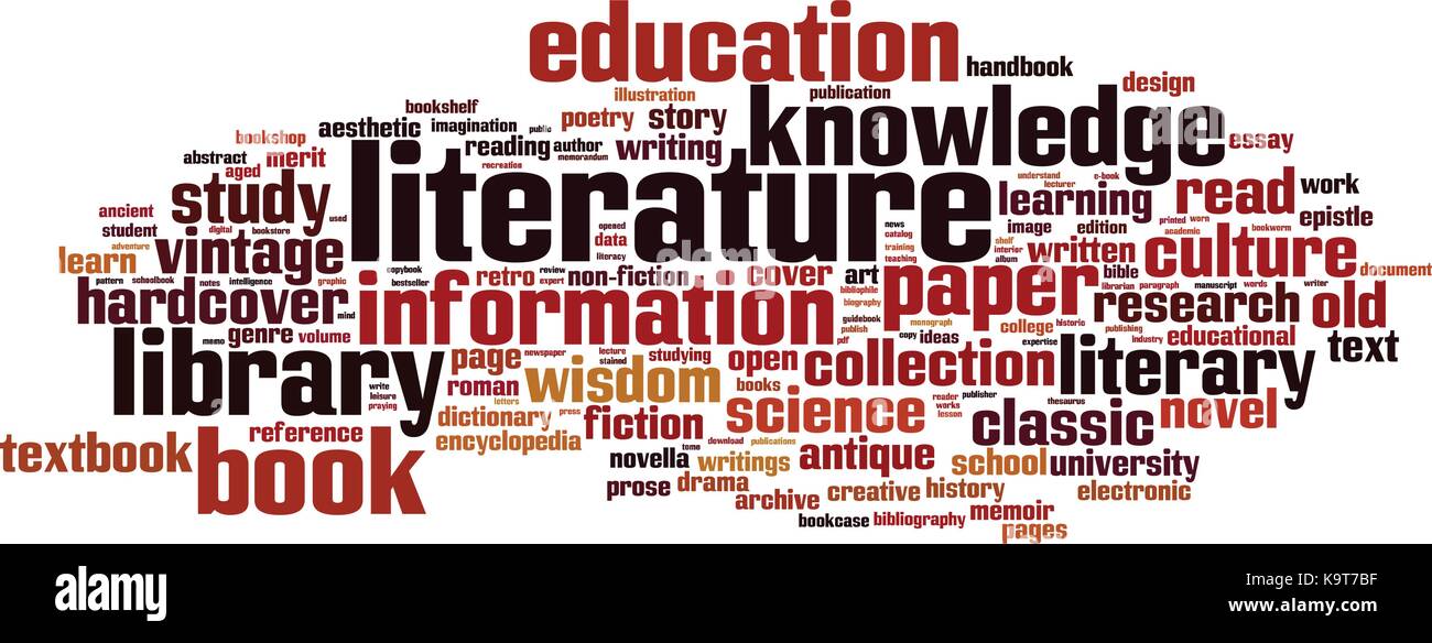 Literature word cloud concept. Vector illustration Stock Vector Image ...