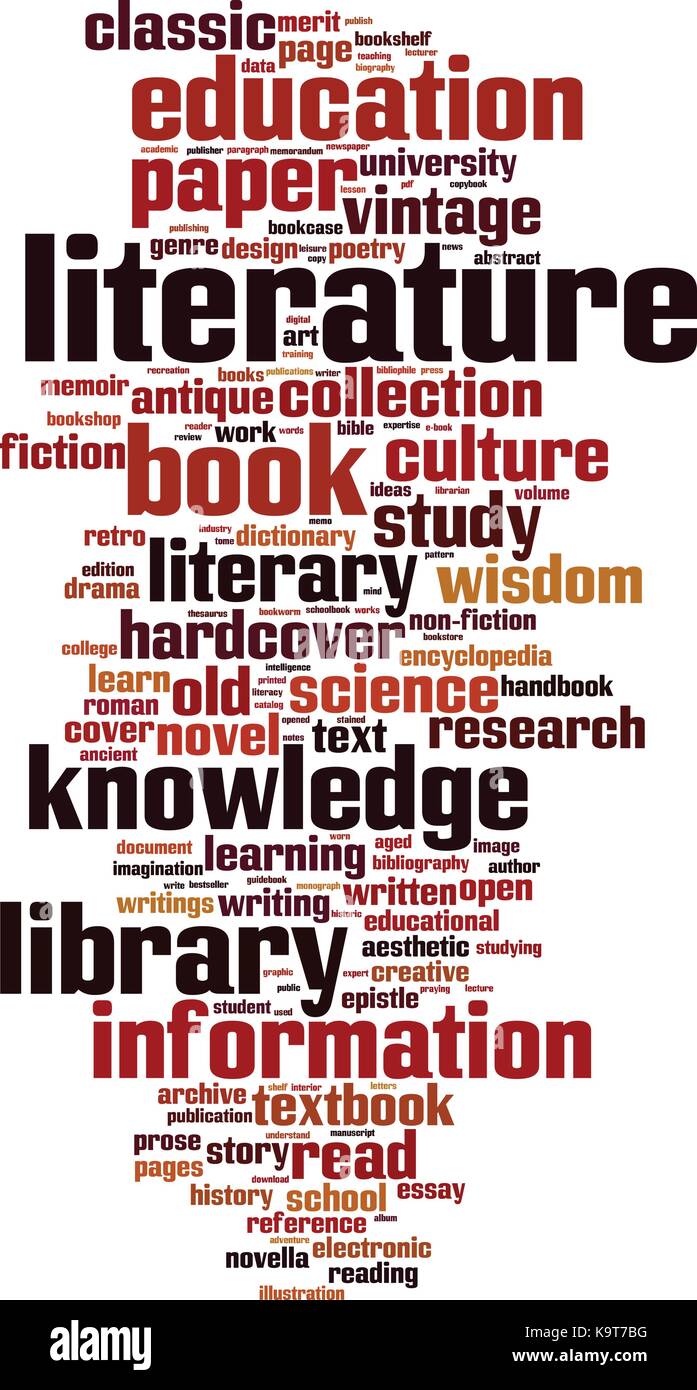 Literature word cloud concept. Vector illustration Stock Vector Image ...