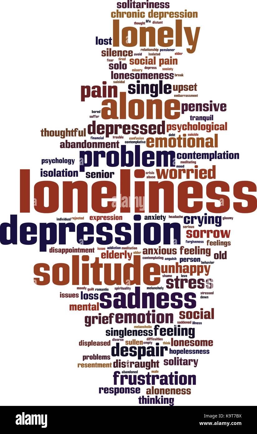 Loneliness word cloud hi-res stock photography and images - Alamy