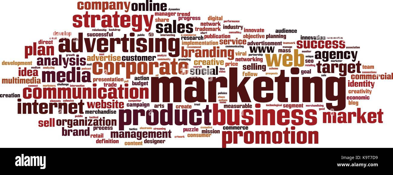 Marketing word cloud concept. Vector illustration Stock Vector Image ...
