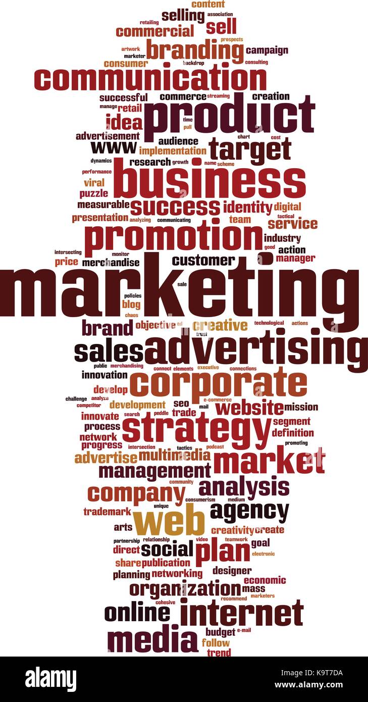 Marketing word cloud concept. Vector illustration Stock Vector Image ...