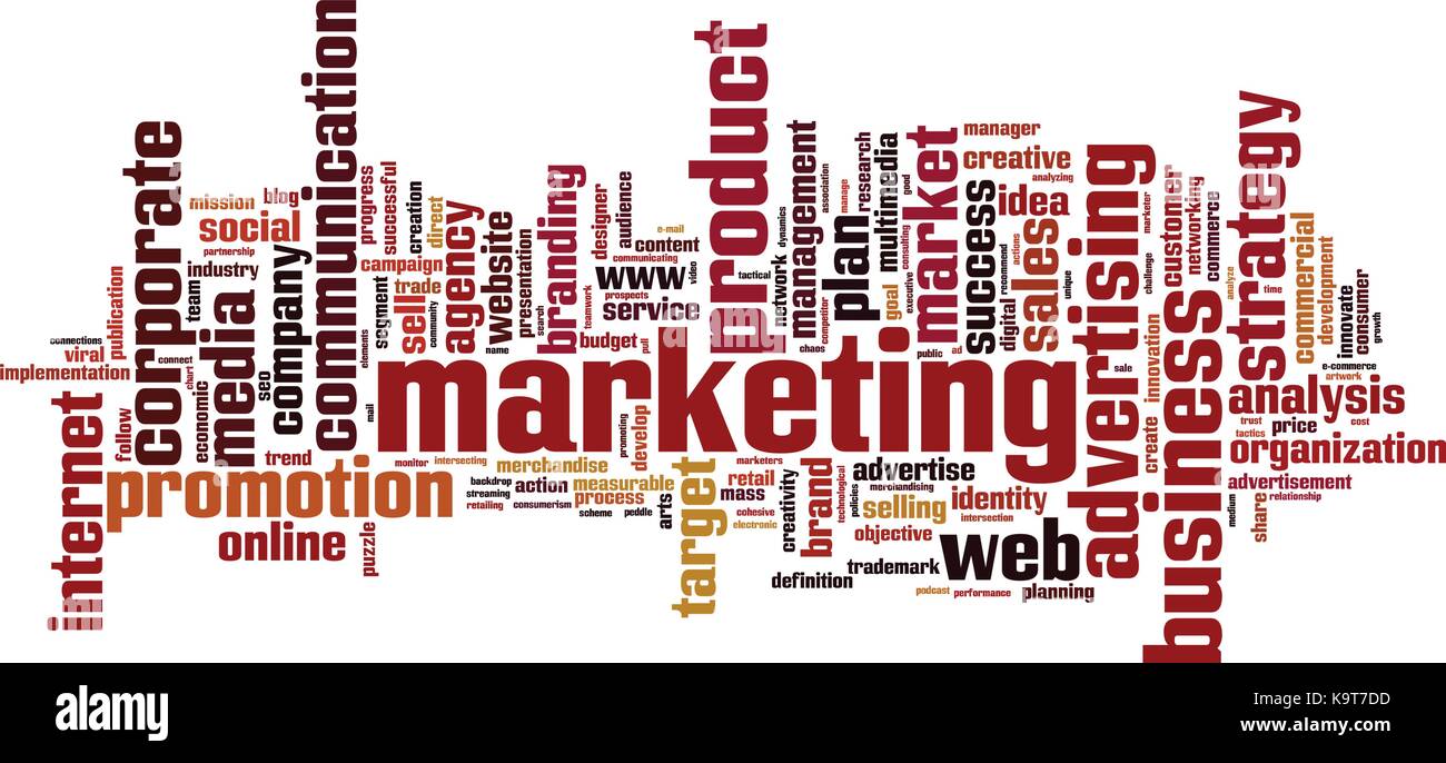 Marketing word cloud concept. Vector illustration Stock Vector Image ...