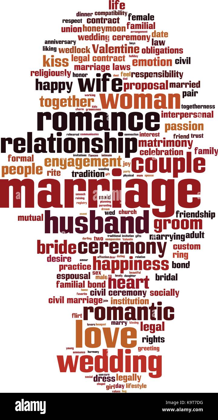 Marriage word cloud concept. Vector illustration Stock Vector Image ...