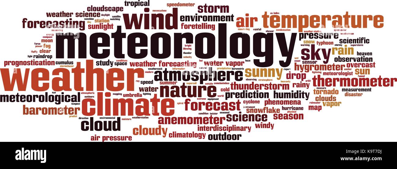 Meteorology word cloud concept. Vector illustration Stock Vector Image ...