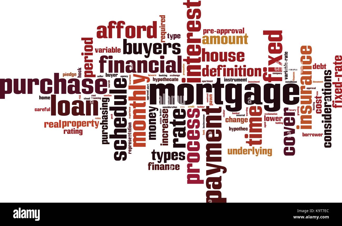 Mortgage word cloud concept. Vector illustration Stock Vector Image ...