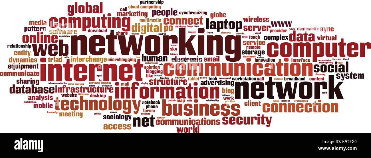 Networking word cloud concept. Vector illustration Stock Vector Image ...