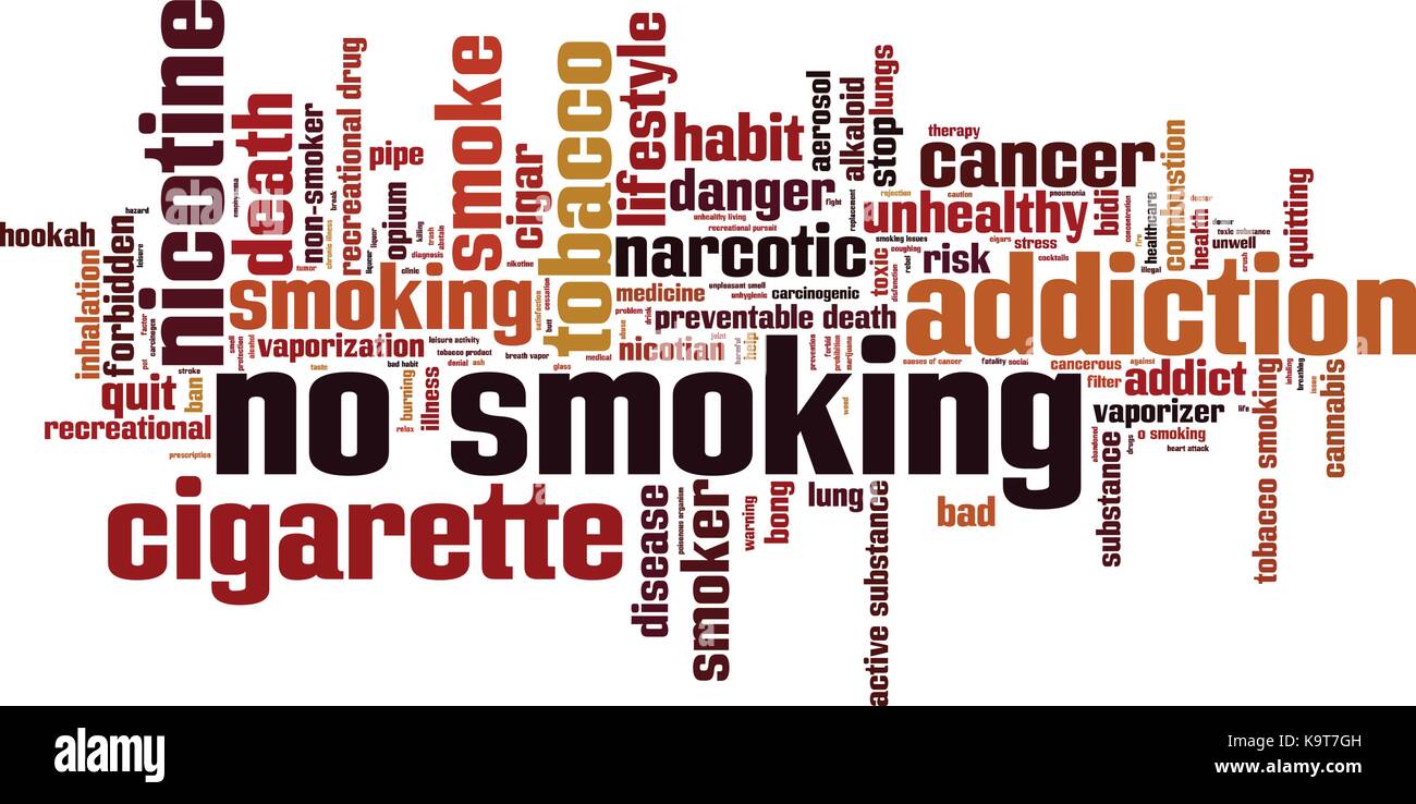 No smoking word cloud concept. Vector illustration Stock Vector Image ...