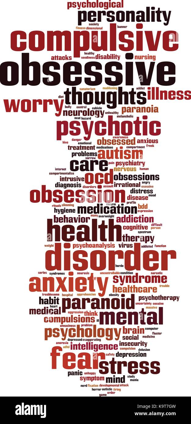 Obsessive word cloud concept. Vector illustration Stock Vector Image ...