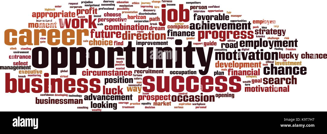 Opportunity word cloud concept. Vector illustration Stock Vector Image ...