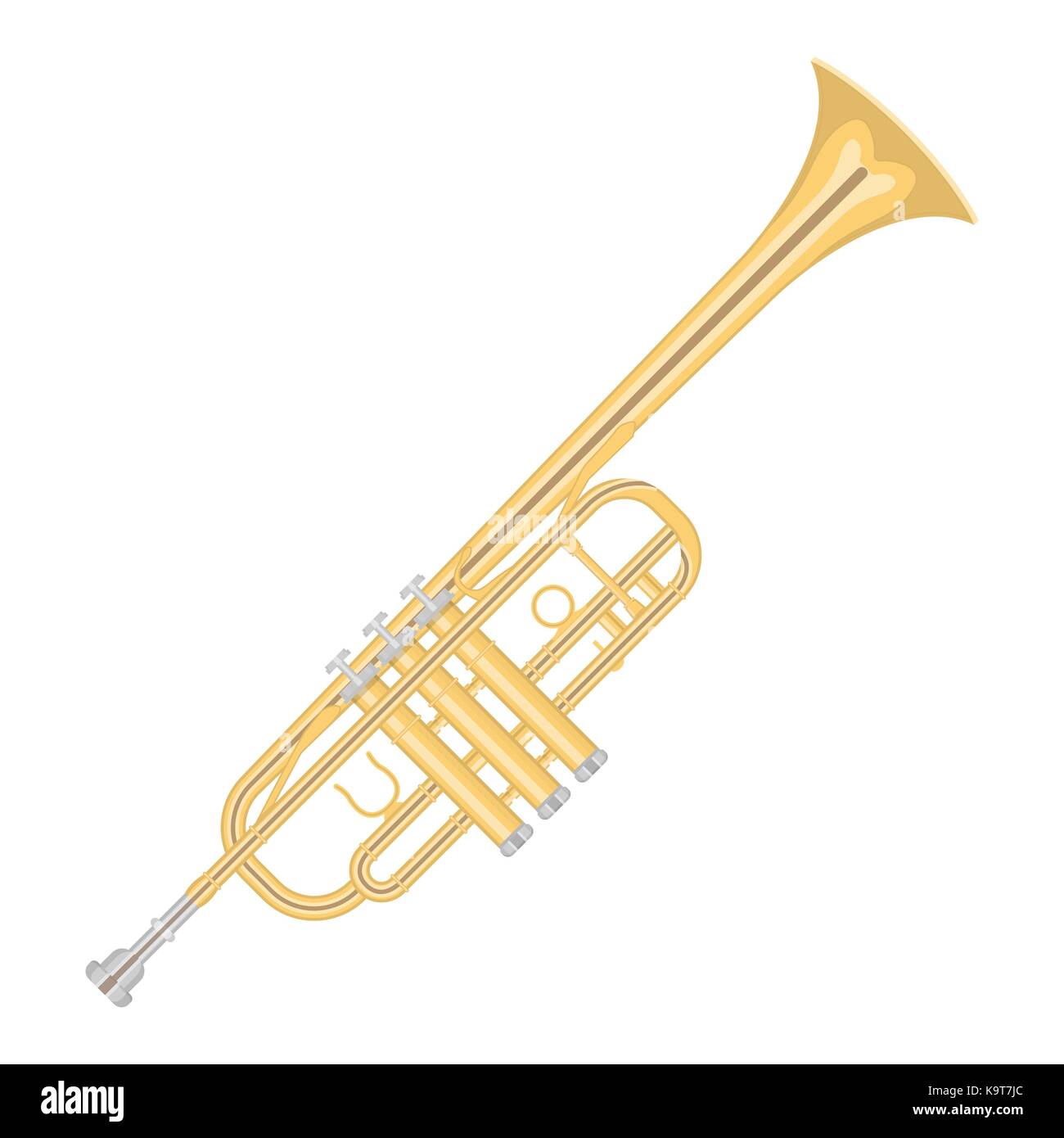 Trombone icon on white Stock Vector Images - Alamy