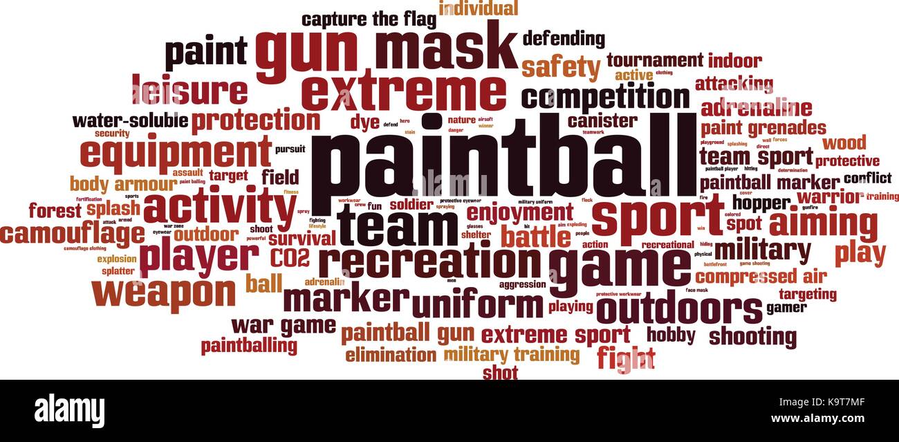 Paintball word cloud concept. Vector illustration Stock Vector Image ...