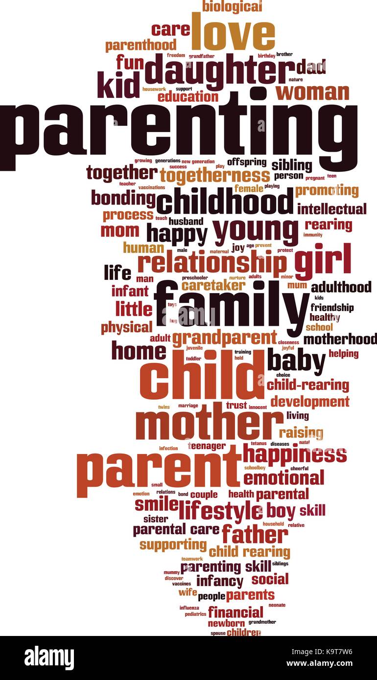 Parenting word cloud concept. Vector illustration Stock Vector Image ...