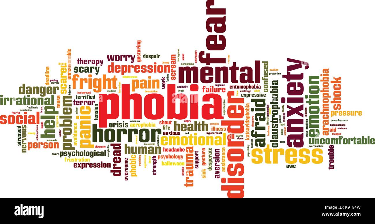 Phobia word cloud concept. Vector illustration Stock Vector Image & Art ...