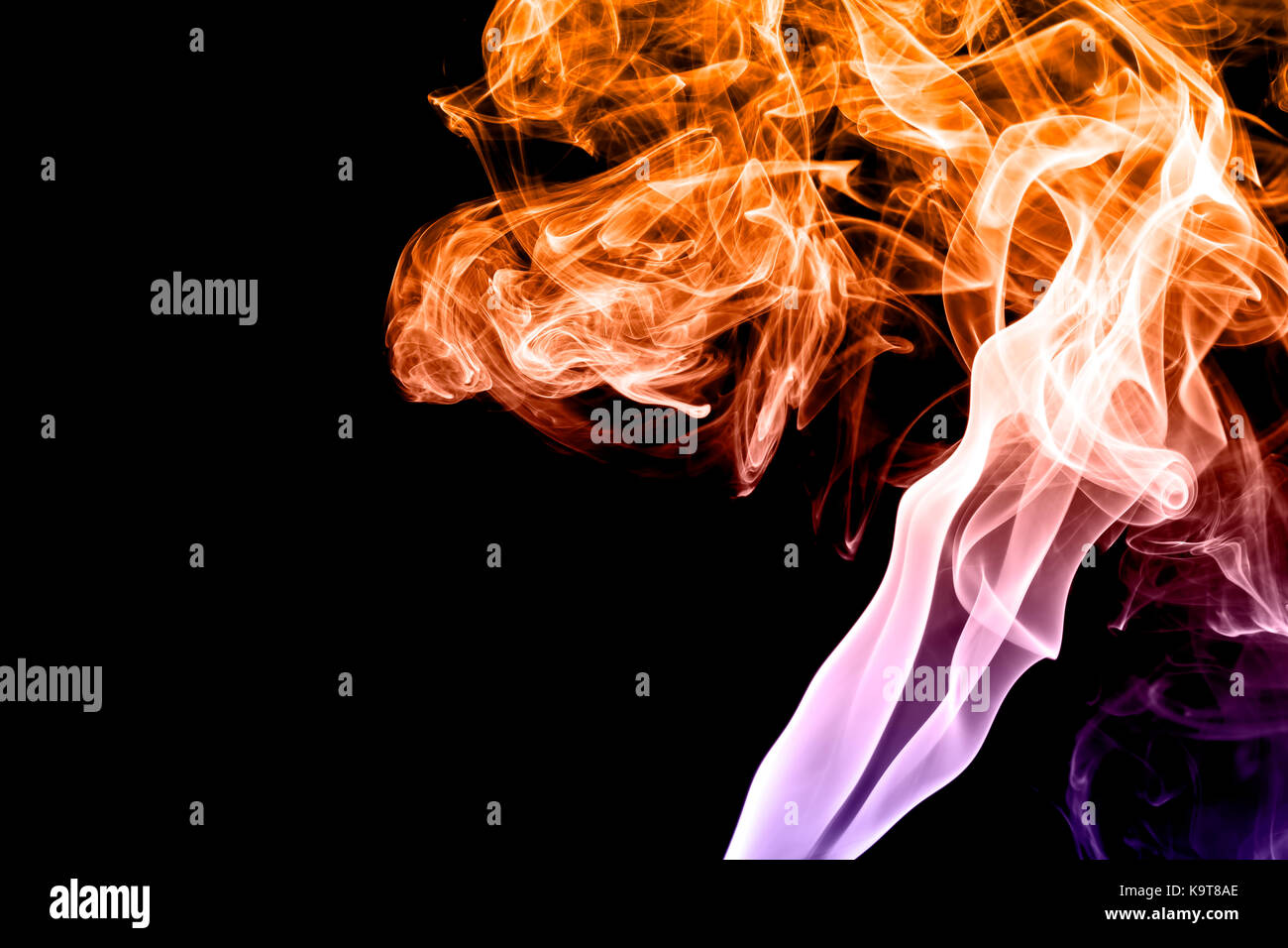 Abstract light smoke on a dark background.smoke on black background ...