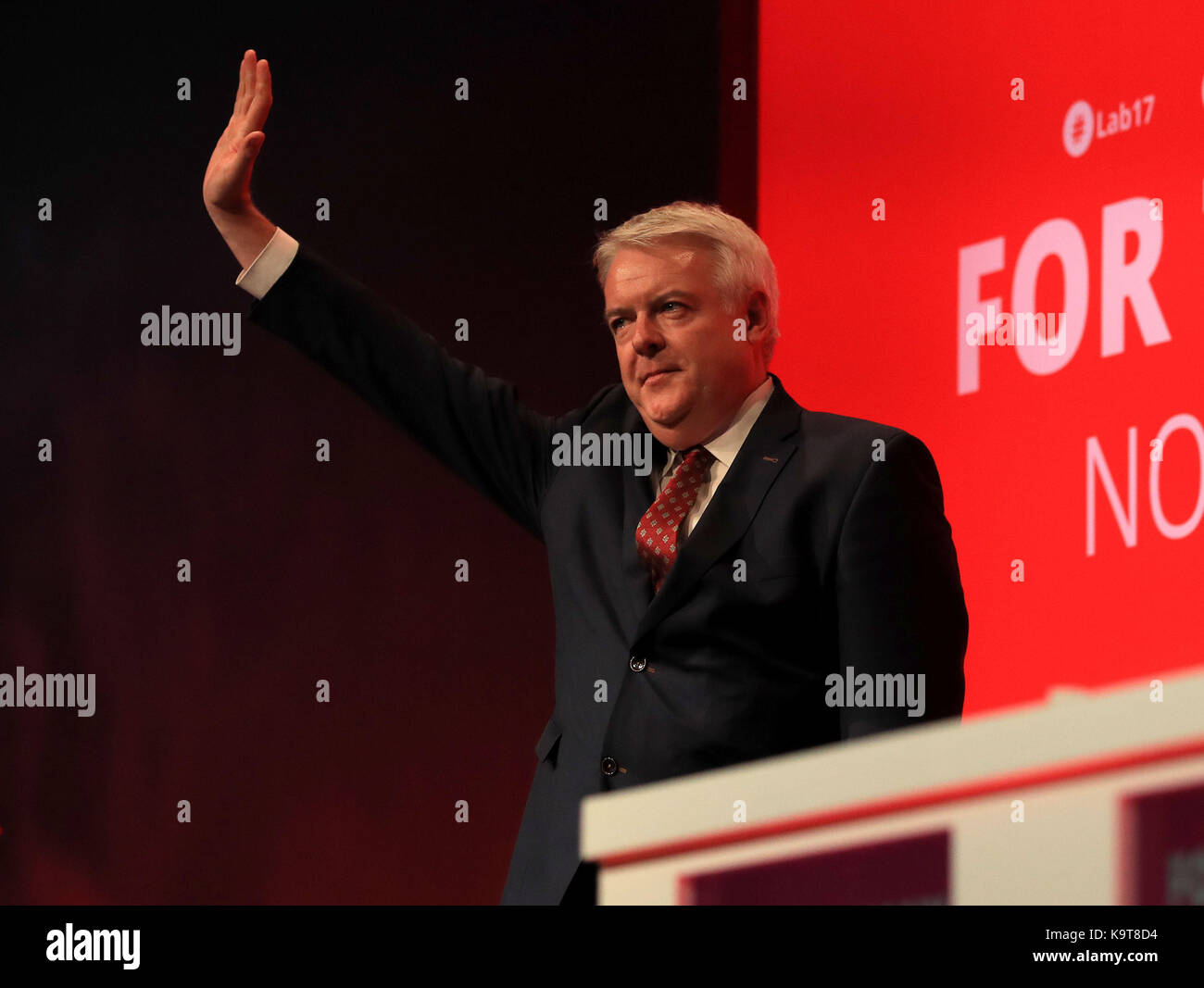 First Minister of Wales, Carwyn Jones, delivers a speech during the ...