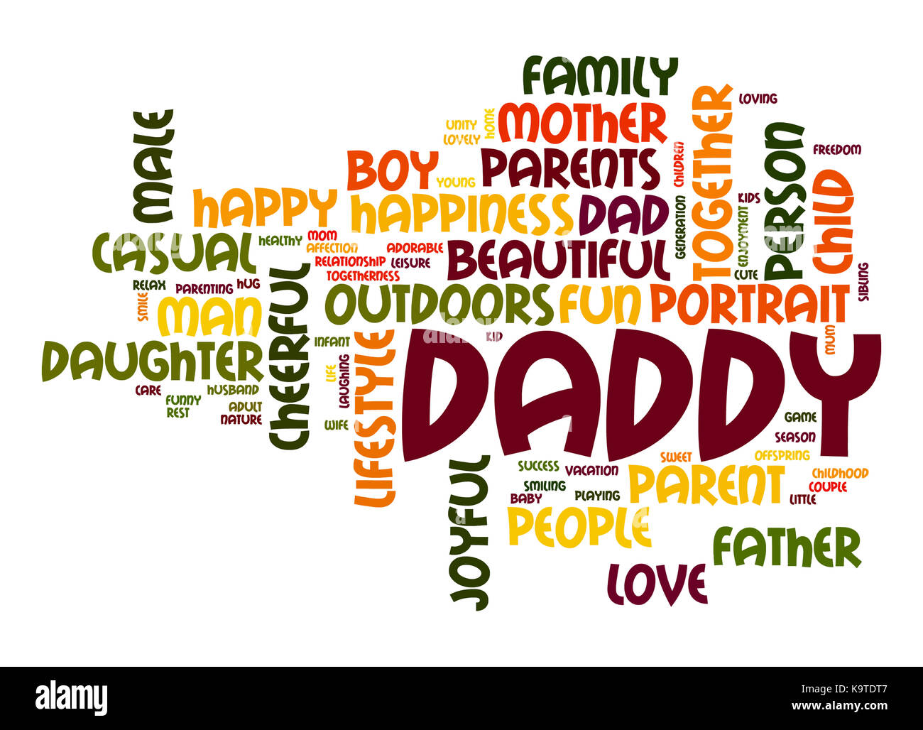 Daddy word cloud Stock Photo - Alamy