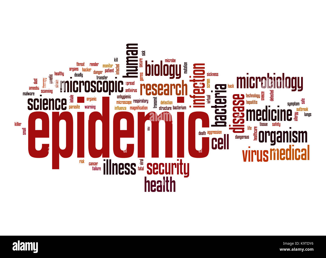 Epidemic word cloud Stock Photo - Alamy