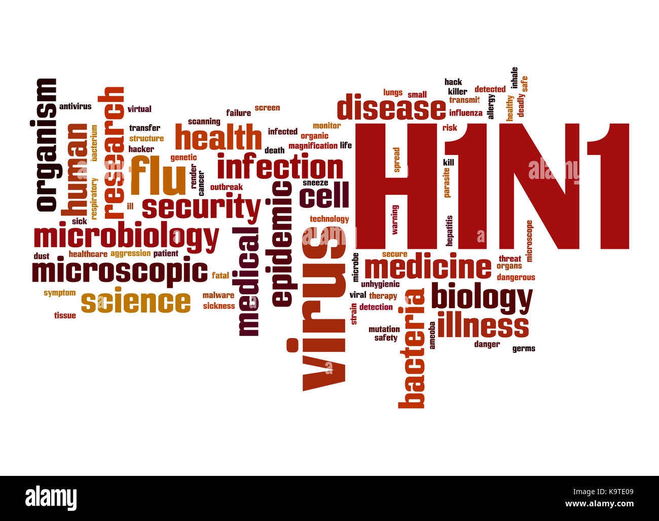 H1N1 word cloud Stock Photo - Alamy
