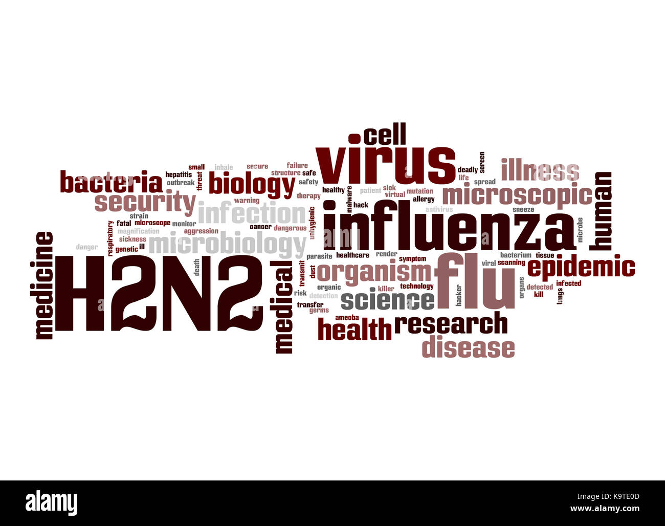 H2N2 word cloud Stock Photo - Alamy