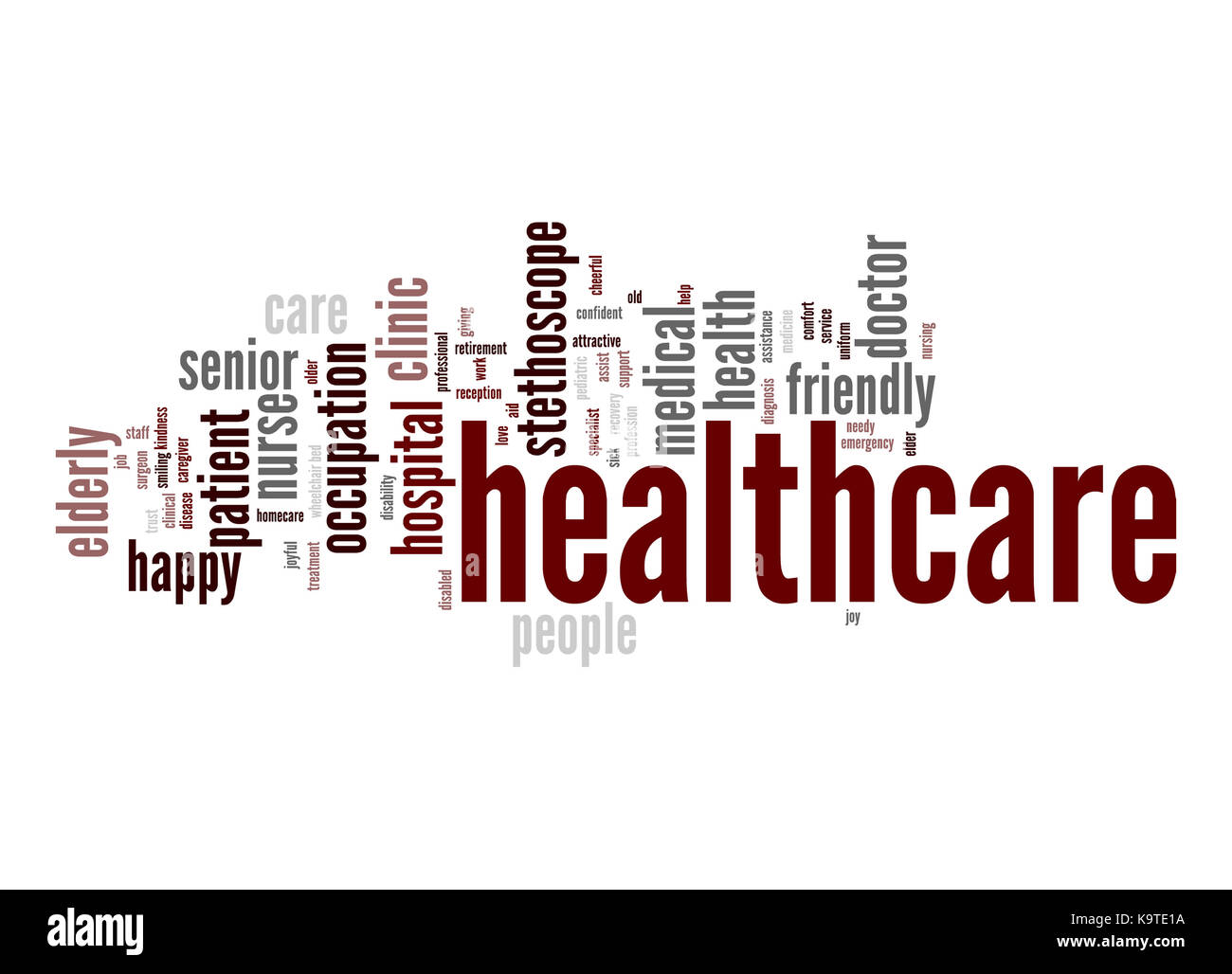 Healthcare word cloud Stock Photo - Alamy