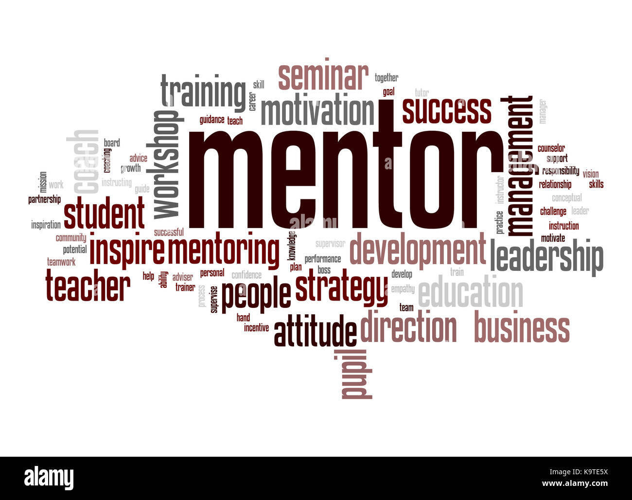 Mentor word cloud Stock Photo - Alamy