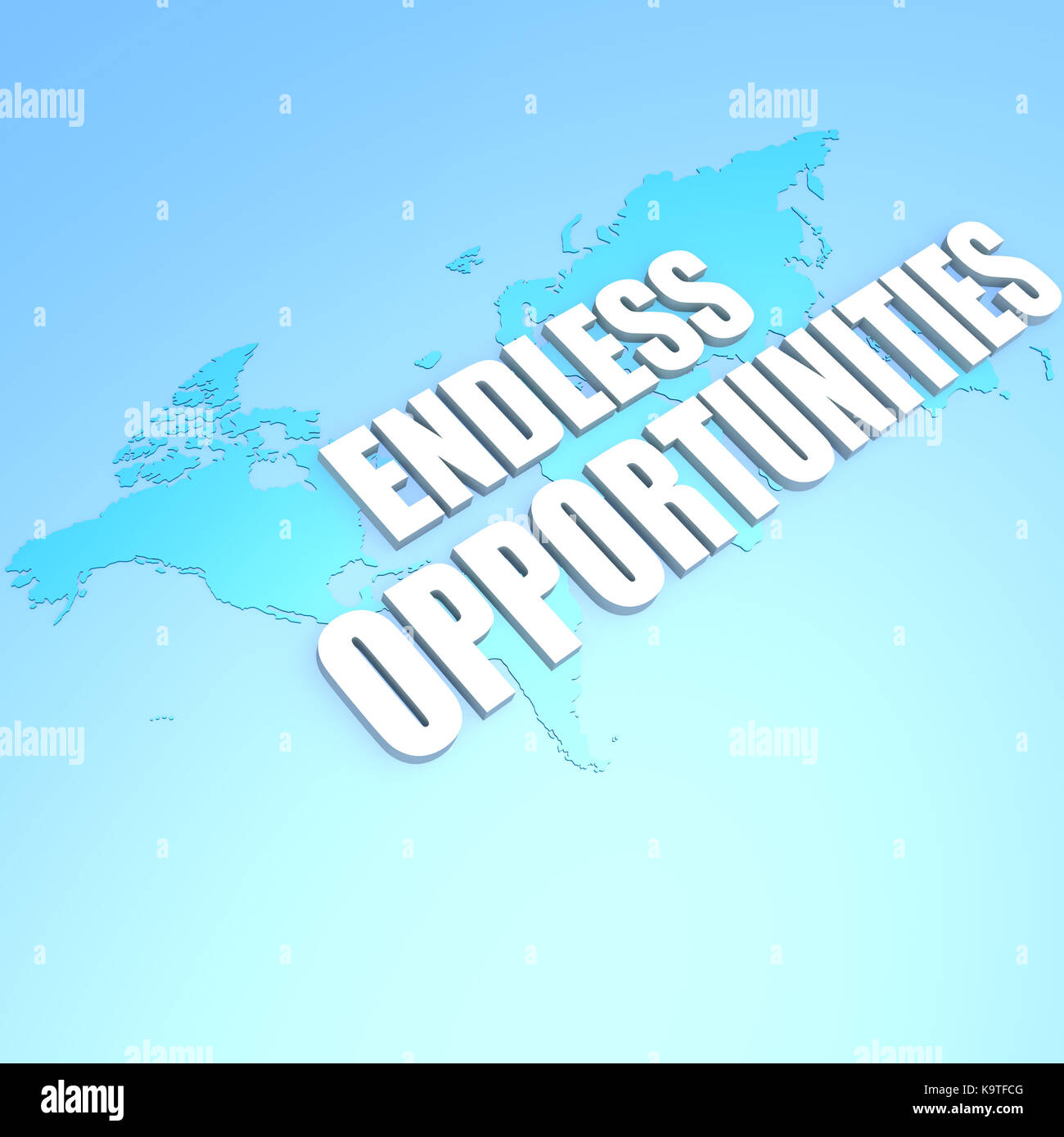Endless opportunities world map Stock Photo - Alamy