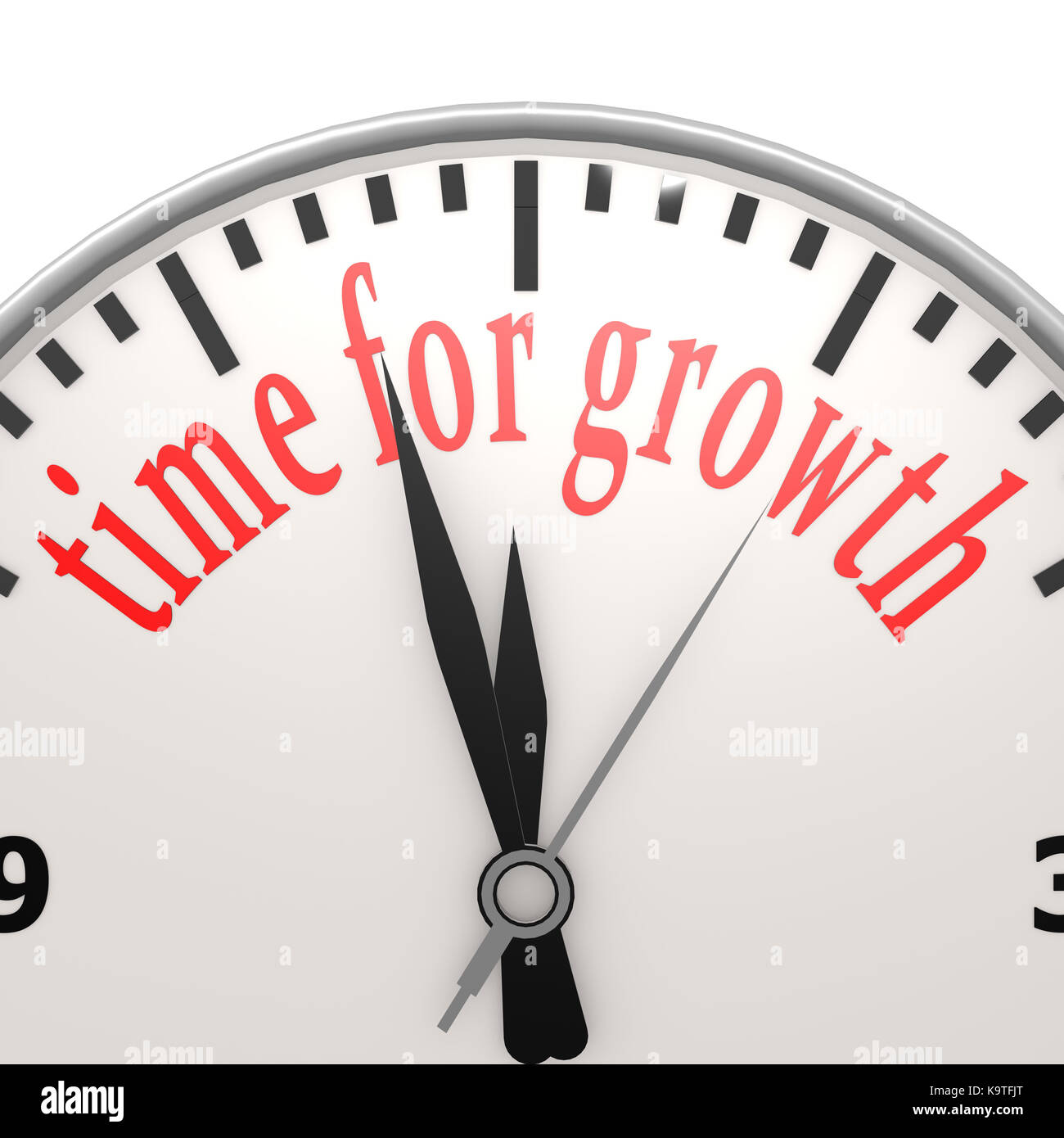 Time for growth clock Stock Photo - Alamy