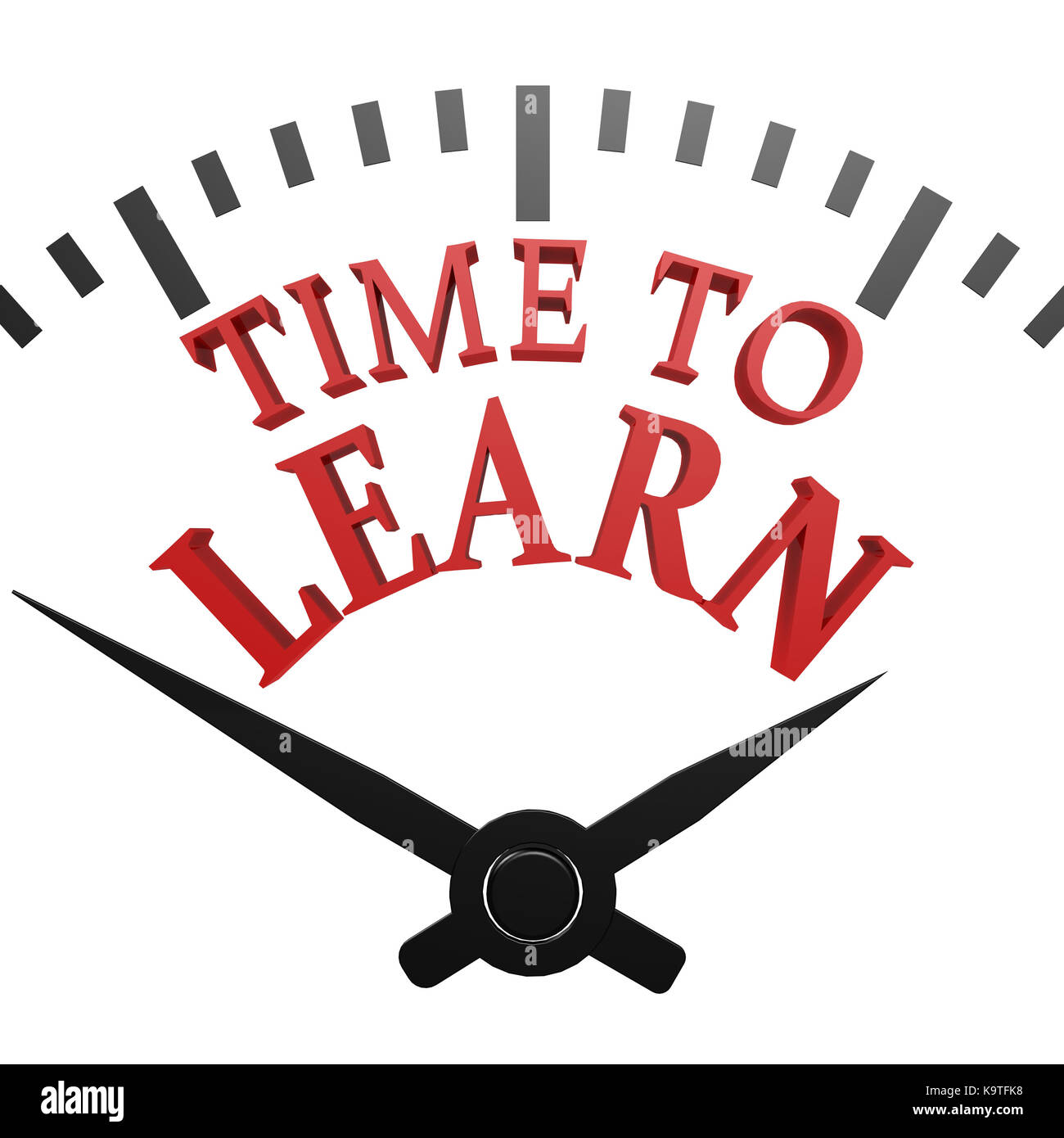 Time to learn clock Stock Photo - Alamy