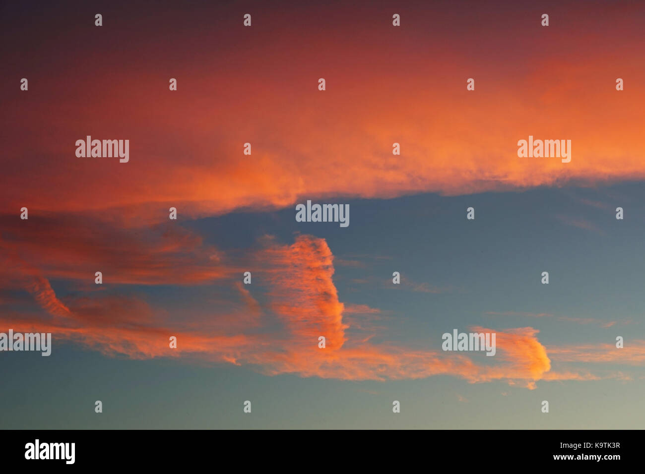 colorful sunset over sky in twilight time background Stock Photo - Alamy