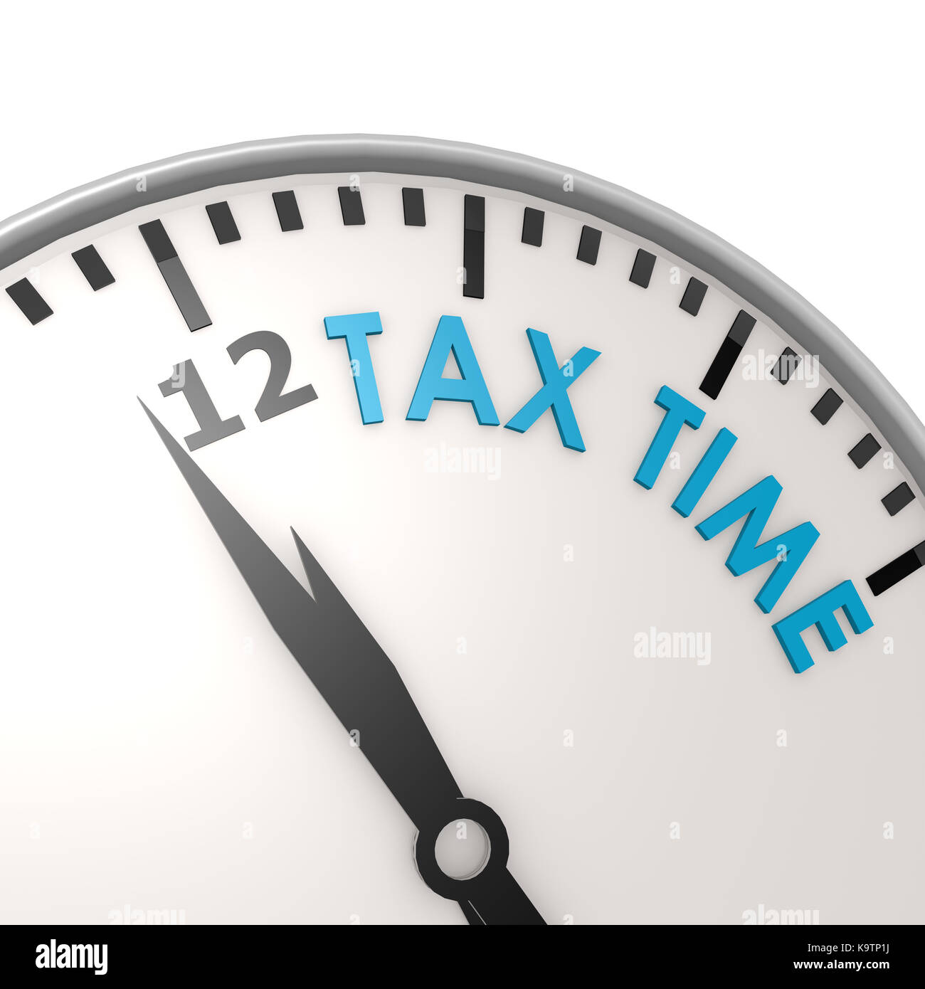 Tax time clock Stock Photo - Alamy