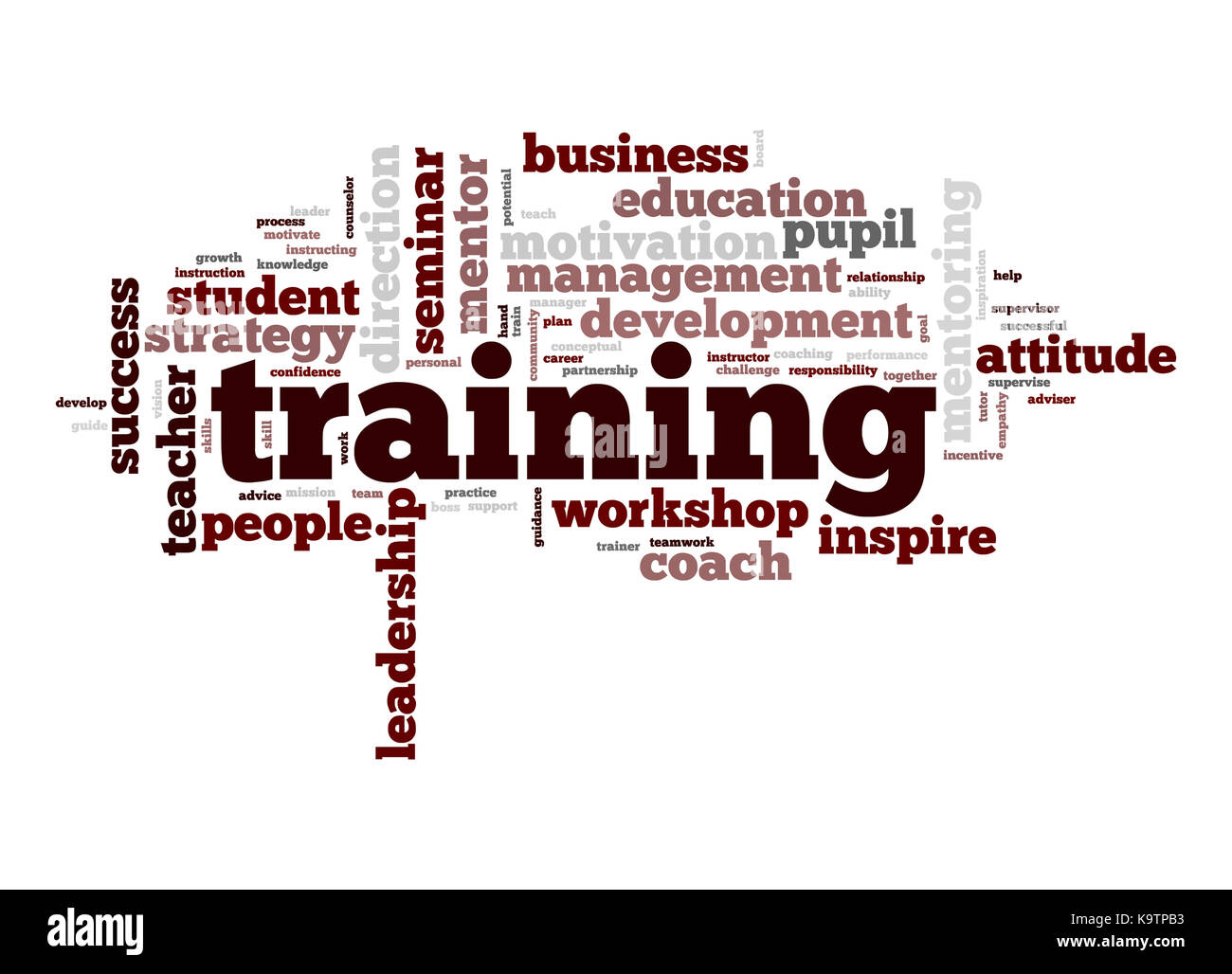 Training word cloud Cut Out Stock Images & Pictures - Alamy