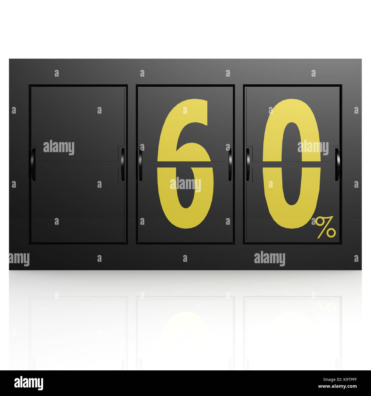 Airport display board 60 percent Stock Photo - Alamy