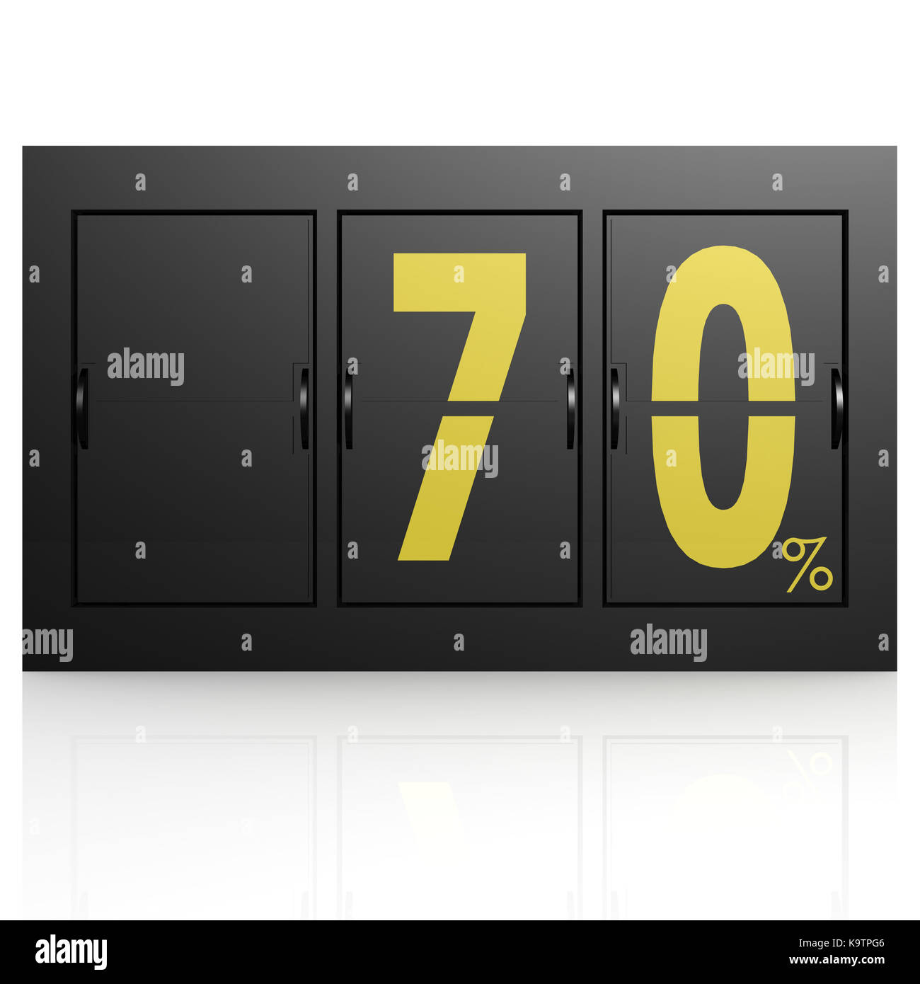 Airport display board 70 percent Stock Photo - Alamy