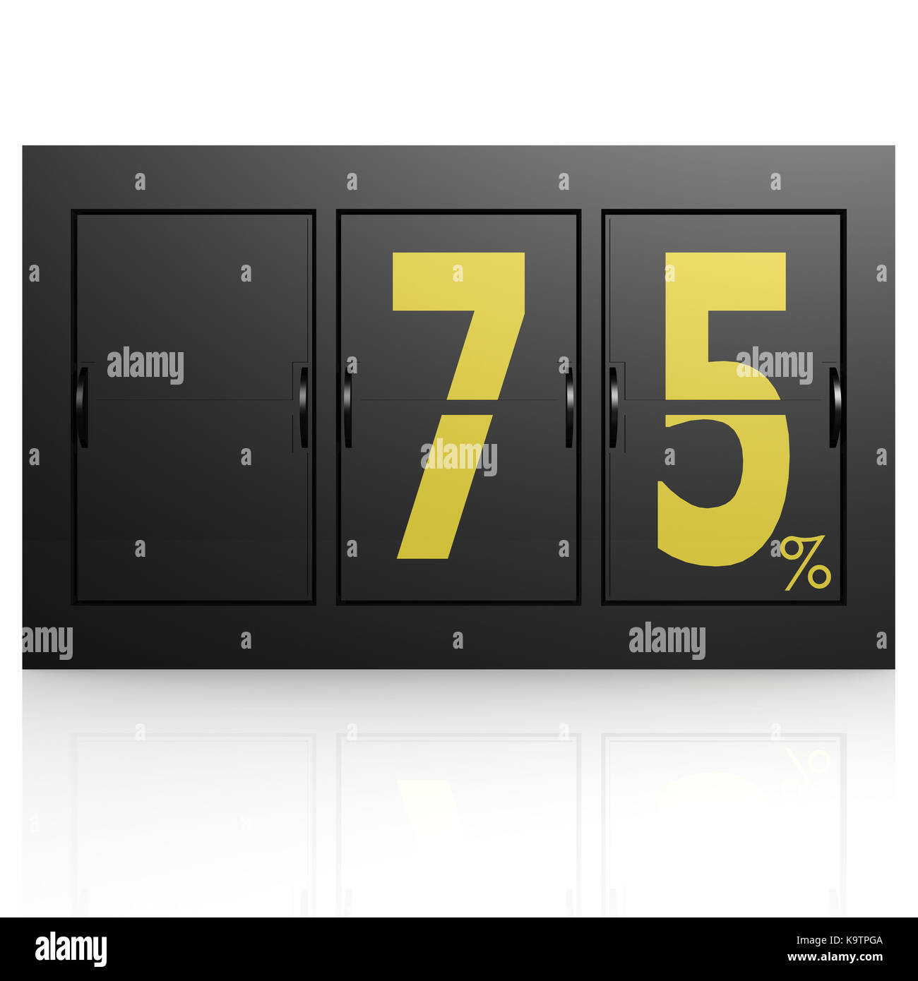 75 percent reduction sign hi-res stock photography and images - Alamy