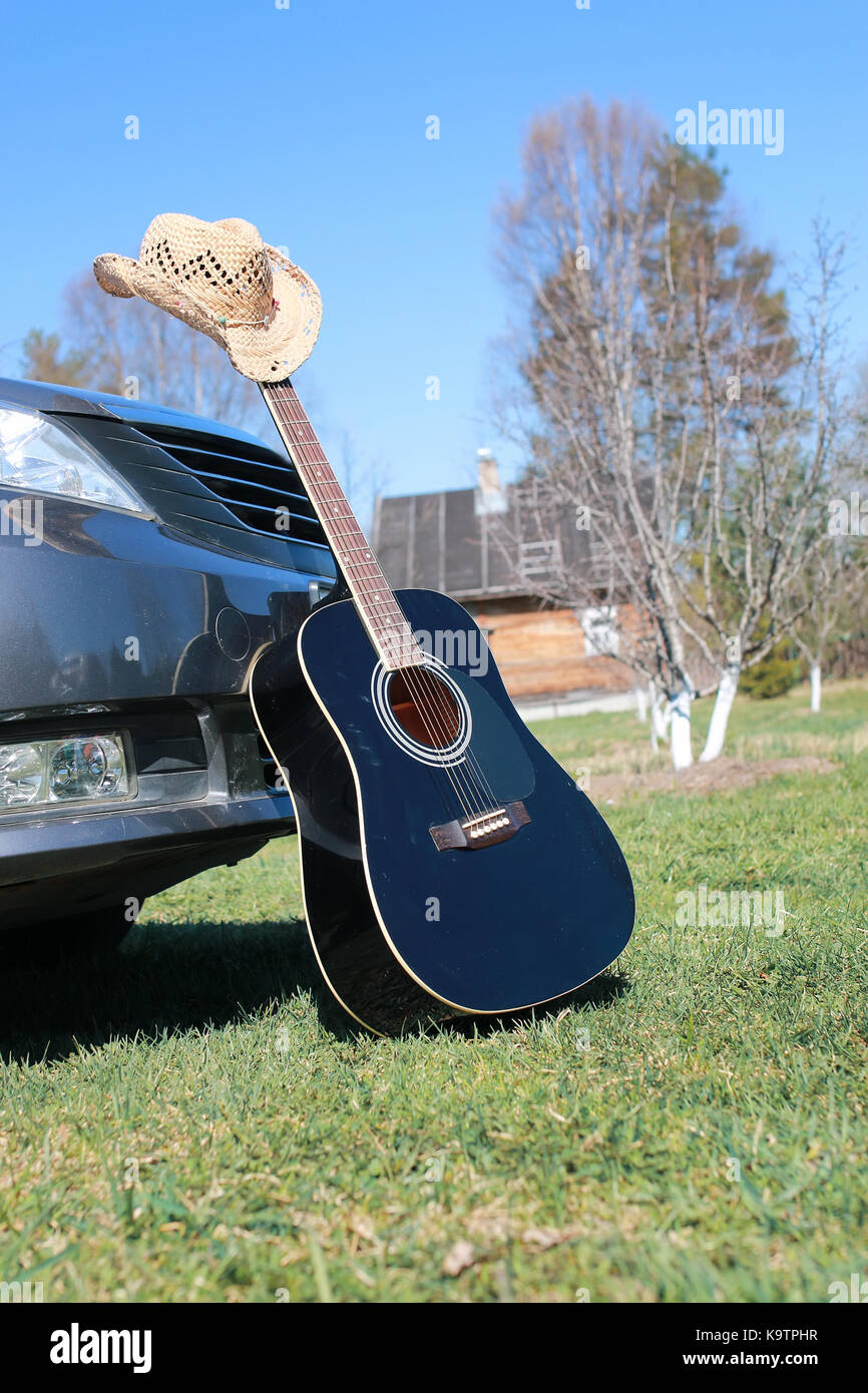 guitar outdoor near car Stock Photo - Alamy