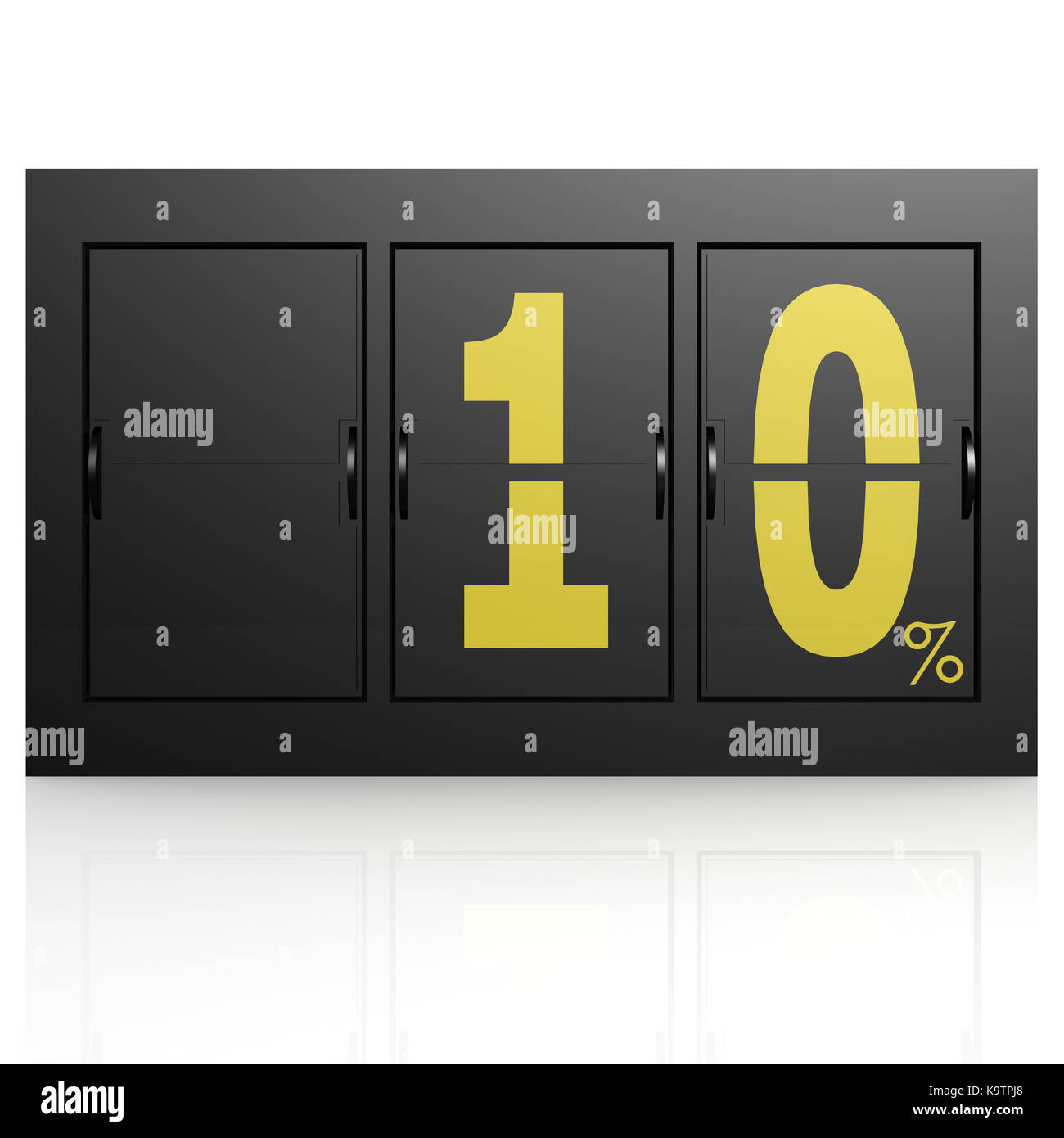 Airport display board 10 percent Stock Photo - Alamy