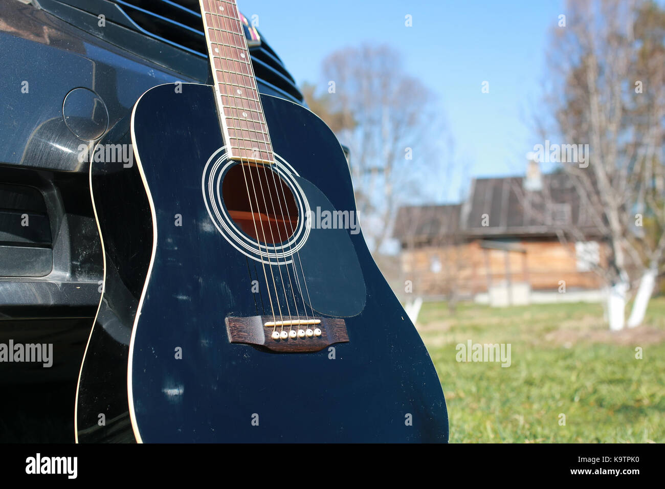 guitar outdoor near car Stock Photo - Alamy