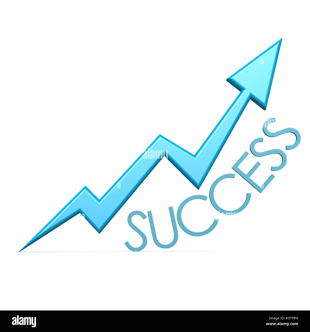 Blue success arrow Stock Photo - Alamy