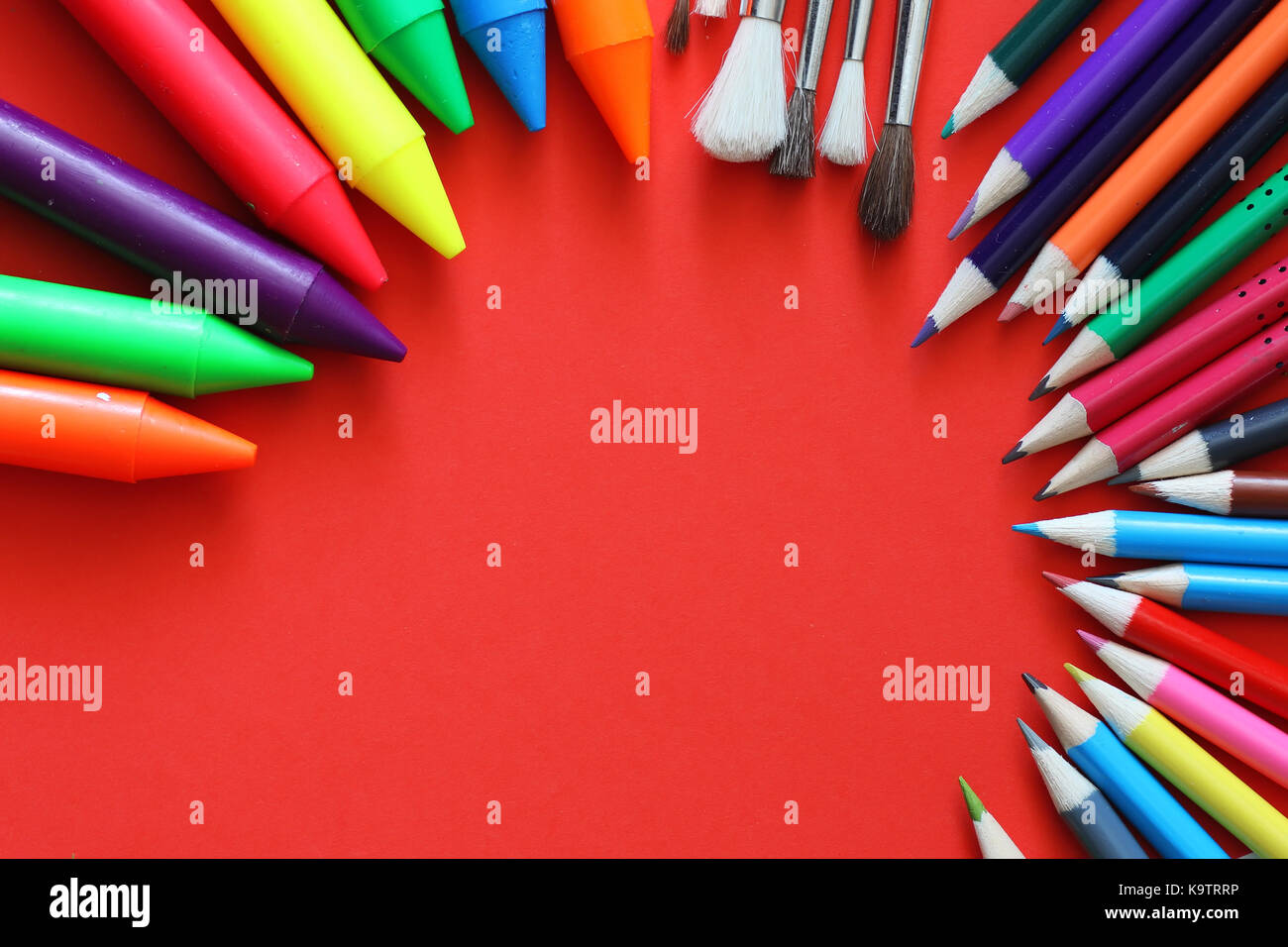 stationery red background Stock Photo - Alamy
