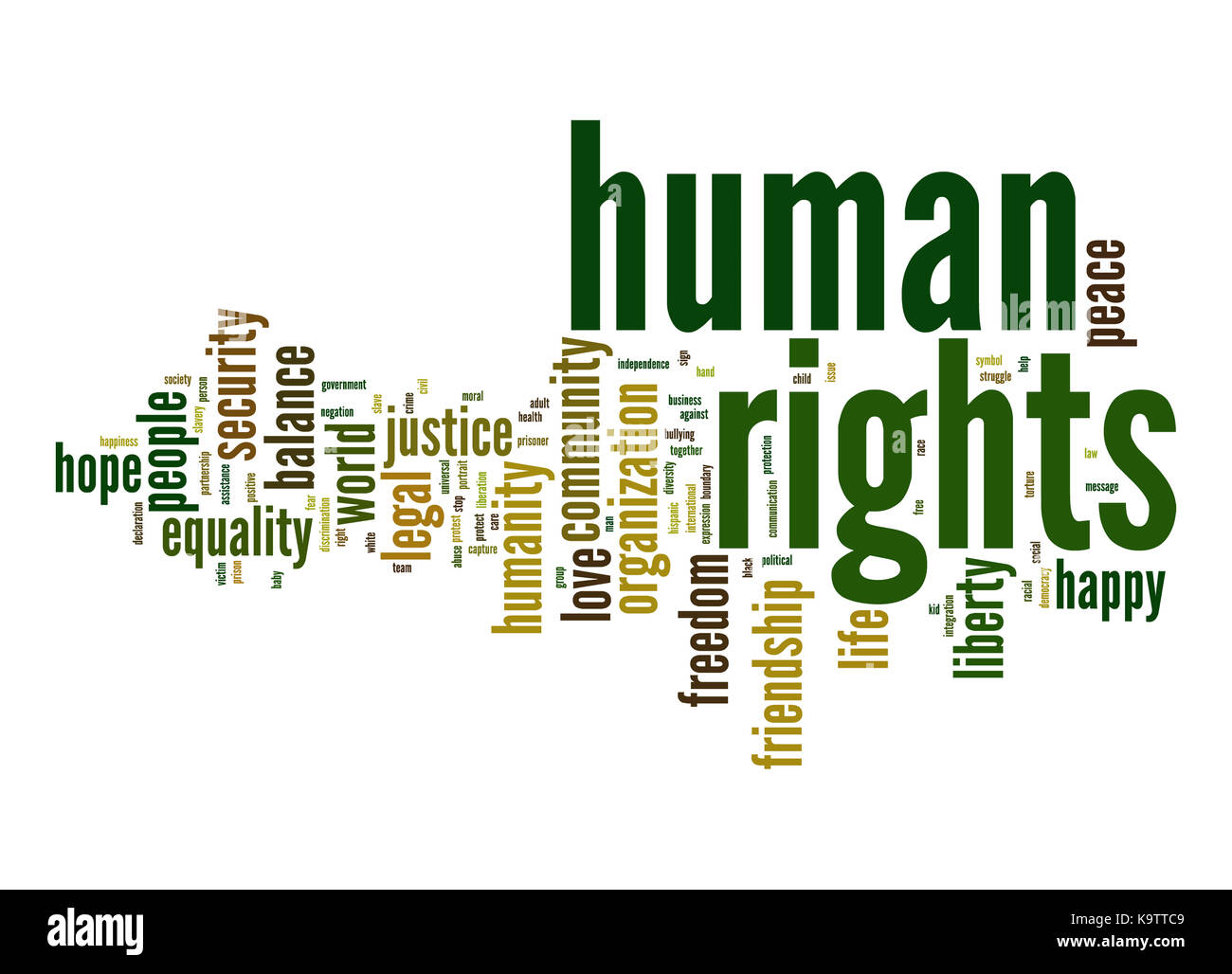 Human rights word cloud Stock Photo - Alamy