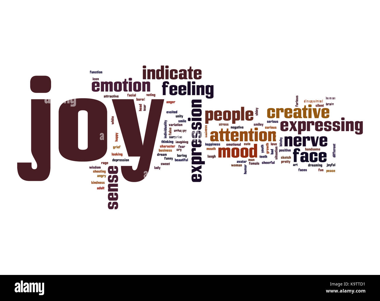 Joy word cloud Stock Photo - Alamy