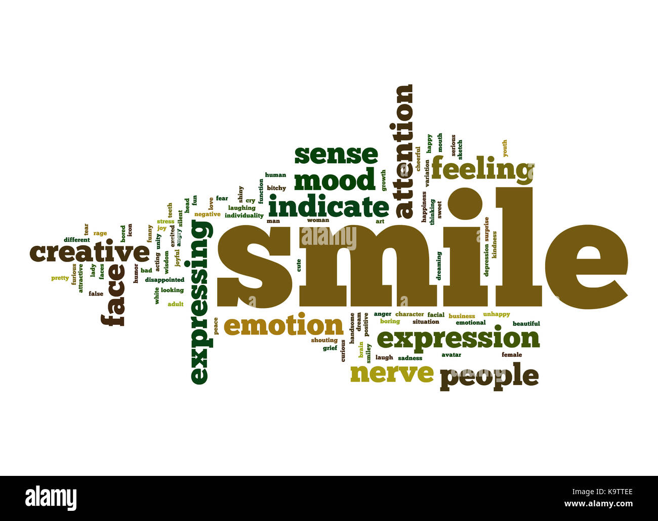Smile word cloud Stock Photo - Alamy