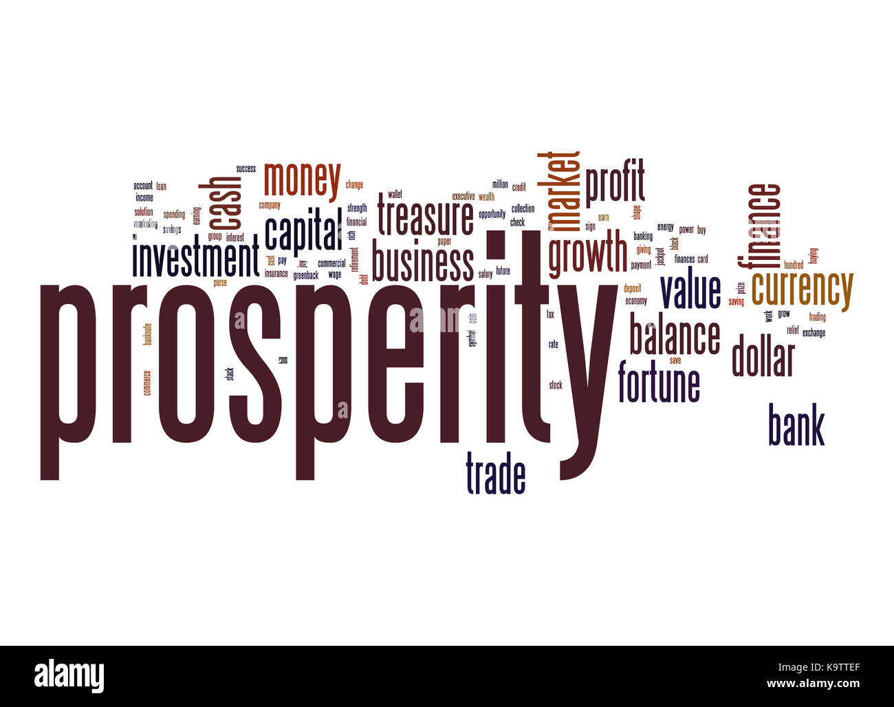 Prosperity word cloud Stock Photo - Alamy