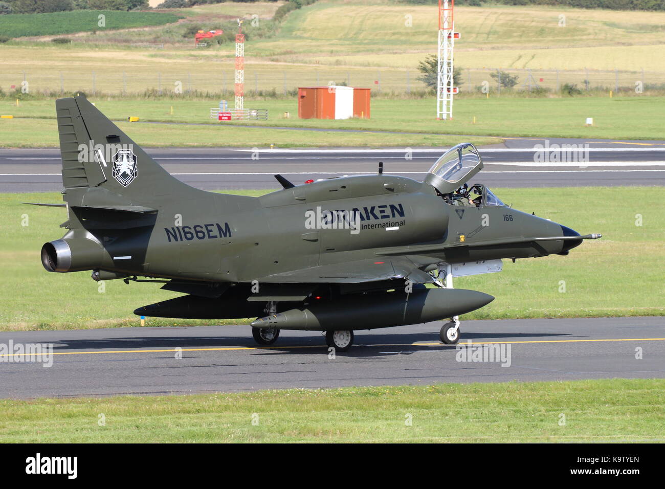 N166EM, a Douglas A-4N Skyhawk operated by Draken International's ...