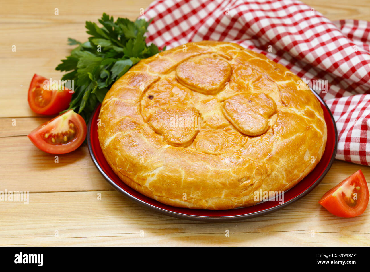 homemade meat pie with thyme for lunch Stock Photo - Alamy